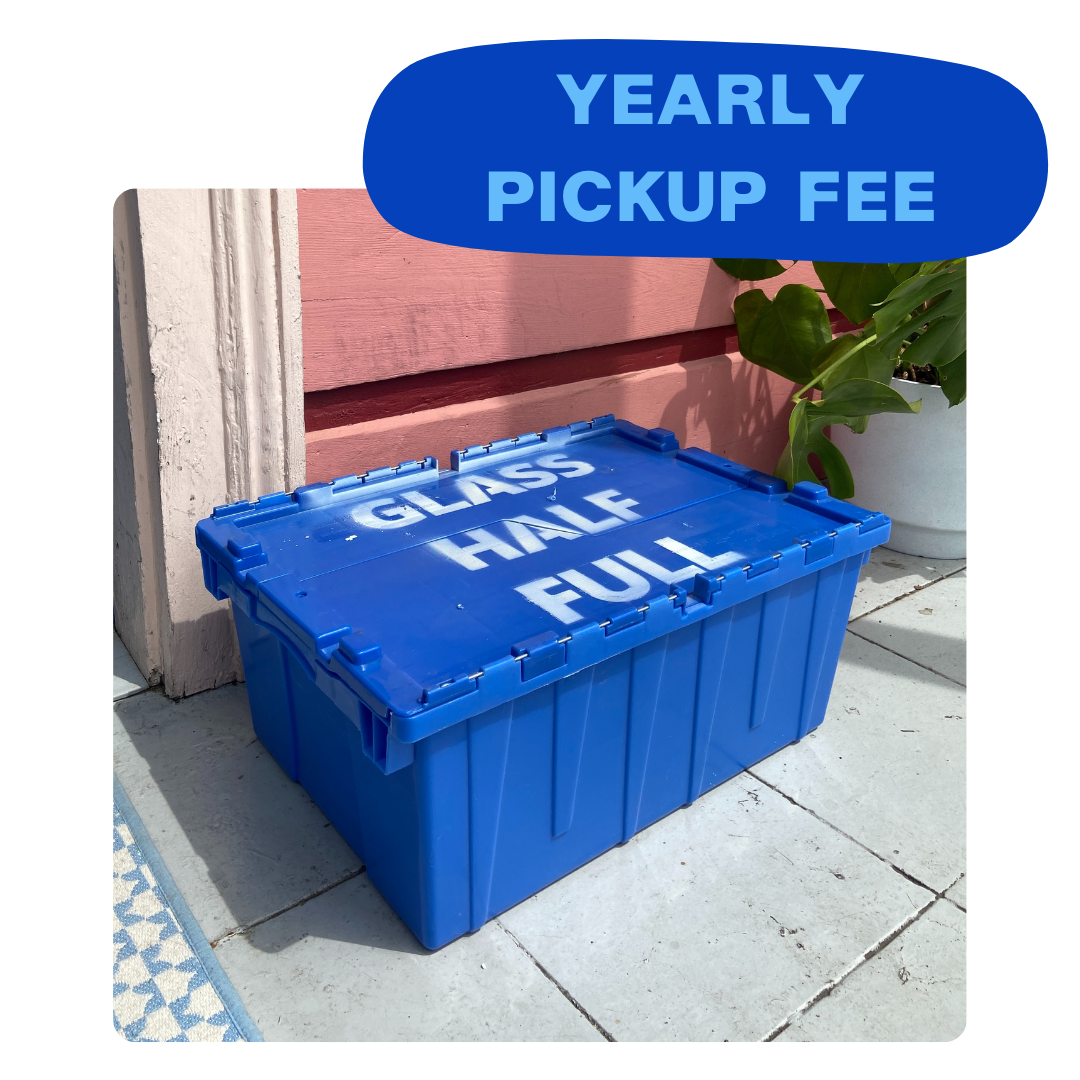 BHAM | 1 Glass Crate | Yearly Fee – Glass Half Full Pickups